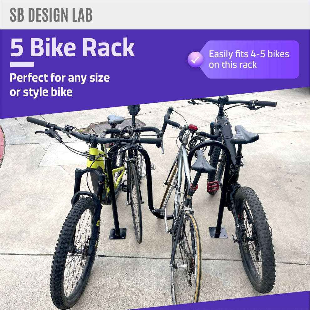 Commercial Wave Bike Racks - Dual Loop - In Ground Installation ...